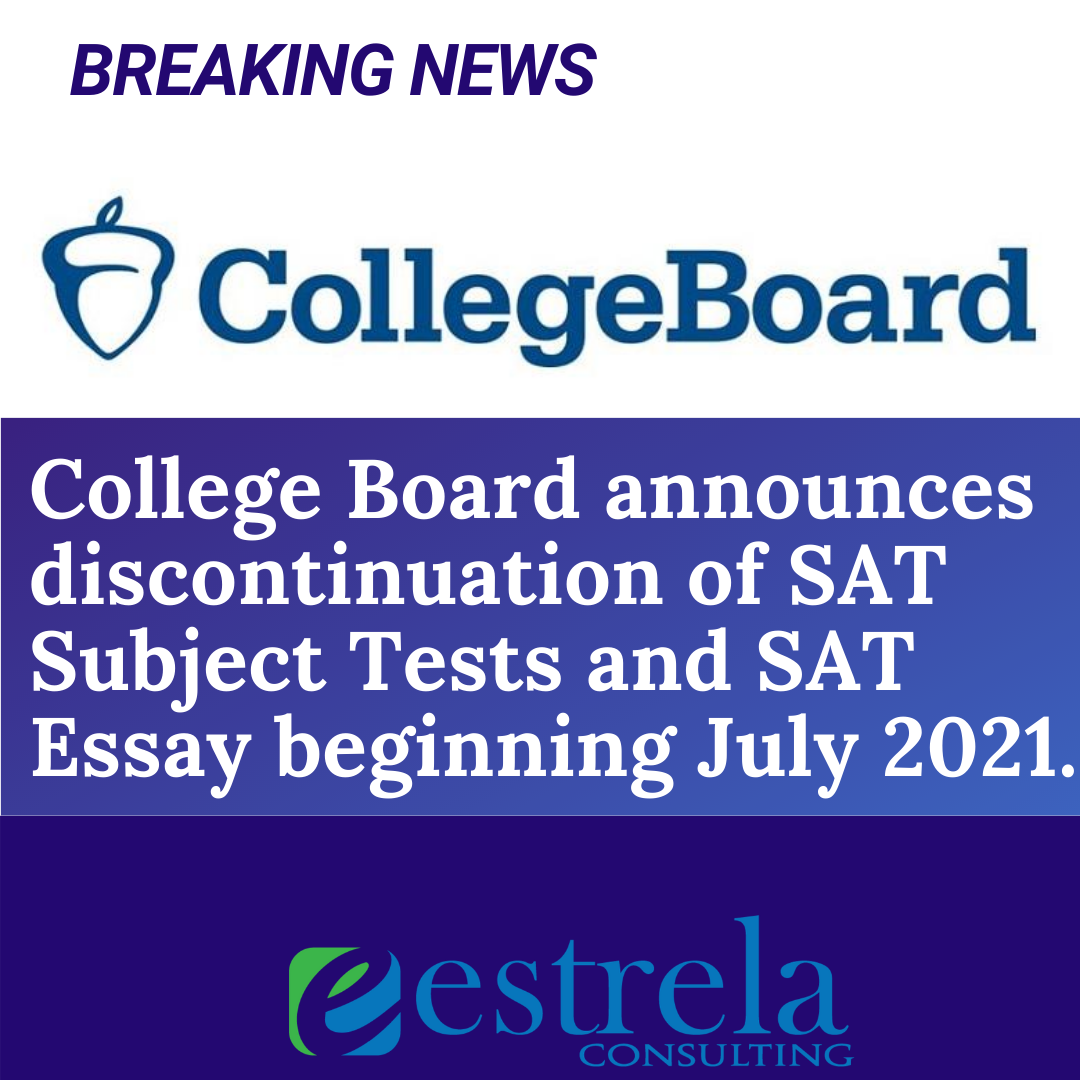 College Board Discontinues SAT Subject Tests and SAT Essay